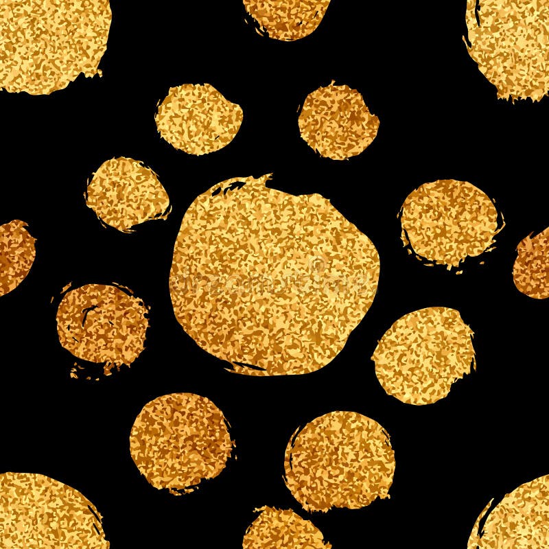 Seamless Pattern with Golden Dots Stock Illustration - Illustration of ...