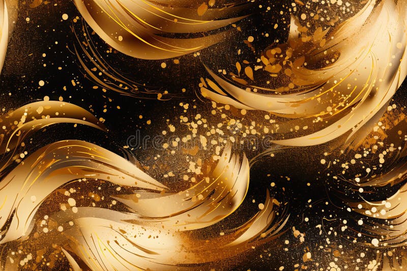 Seamless Pattern with Golden Texture of Gold Stock Image - Image of ...
