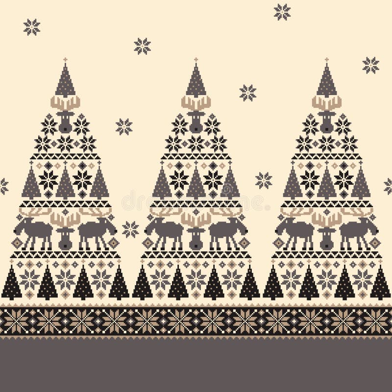 Seamless Pattern of the Good Nordic-style, Stock Vector - Illustration ...