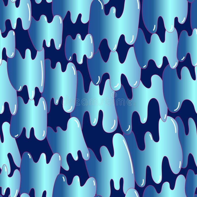 Seamless Pattern in a Graffiti Style with Gradient Chaotic Wave Shapes ...