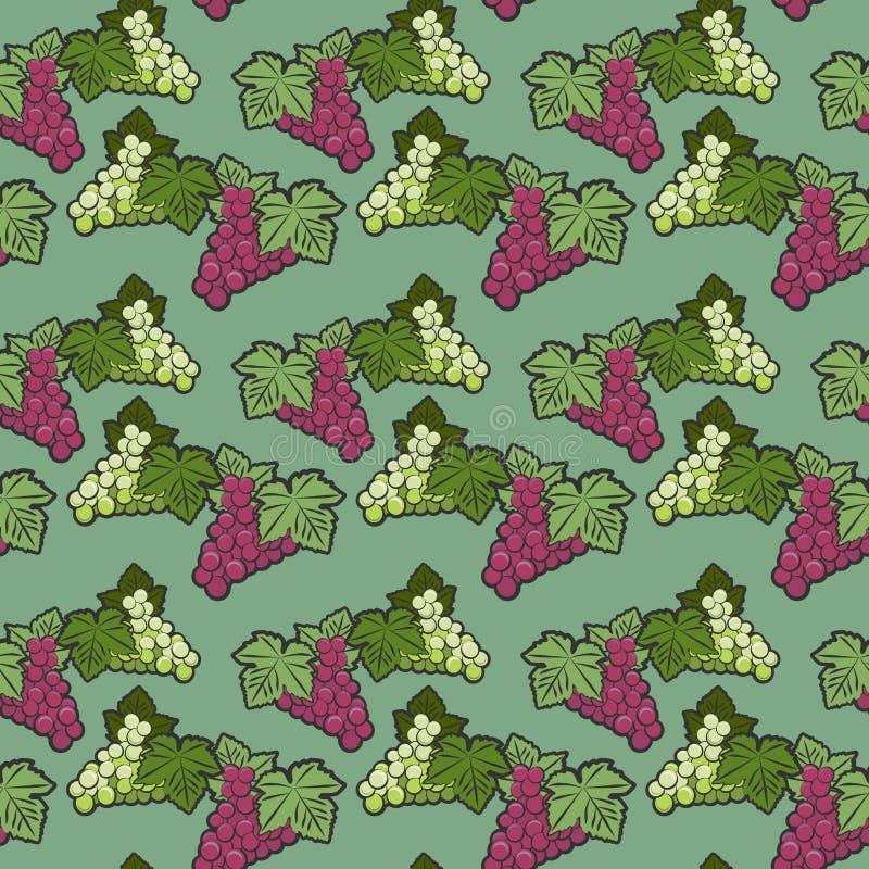 Pattern. Grape stock vector. Illustration of vector, plant - 32470009