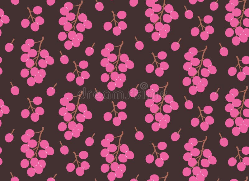 Seamless Pattern with Grapes. Stock Vector - Illustration of vector ...