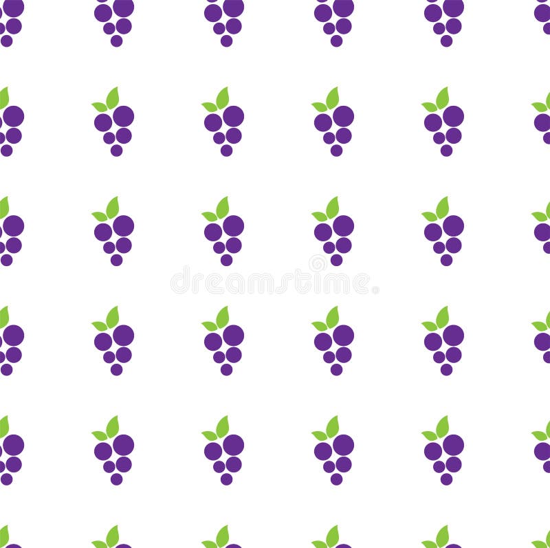 Seamless Pattern with Grapes - Vector Stock Illustration - Illustration ...