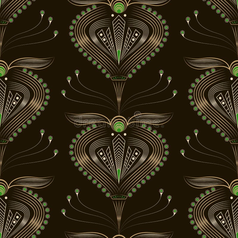 Seamless Pattern Graphic Ornament. Floral Stylish Background. Vector ...