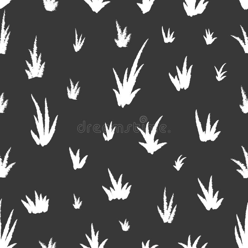 Seamless Pattern with Grass Pattern. Hand Drawing Grass, Template for ...