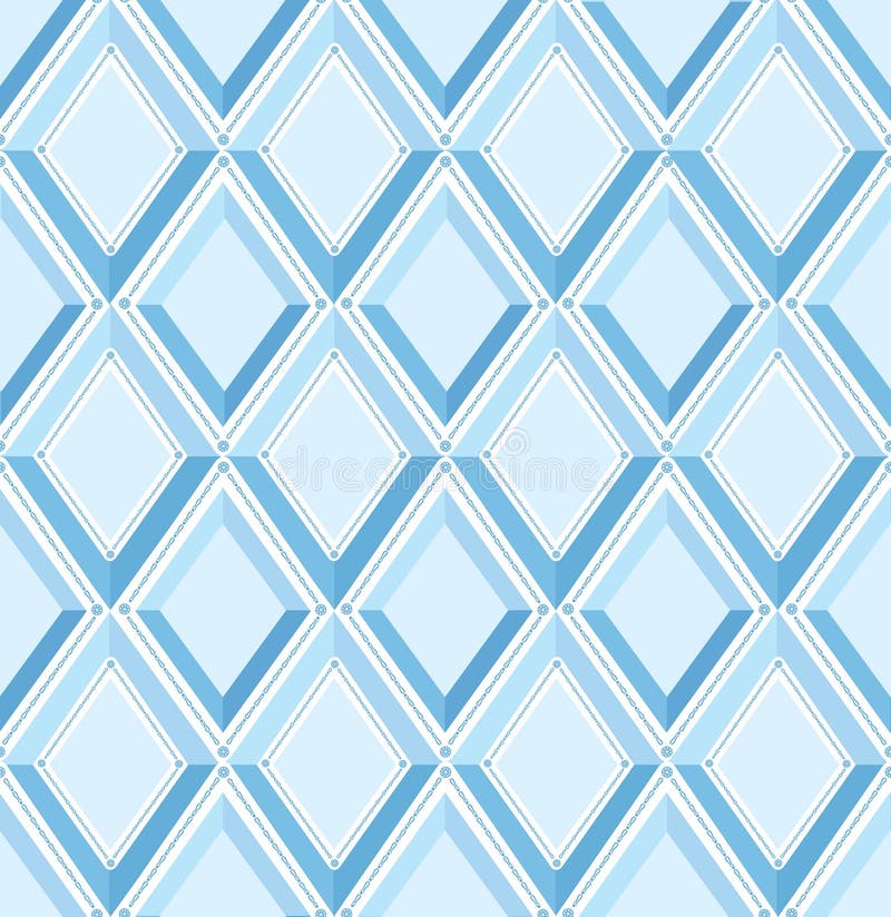 Seamless Pattern with Gray and Blue Diamonds Stock Vector ...