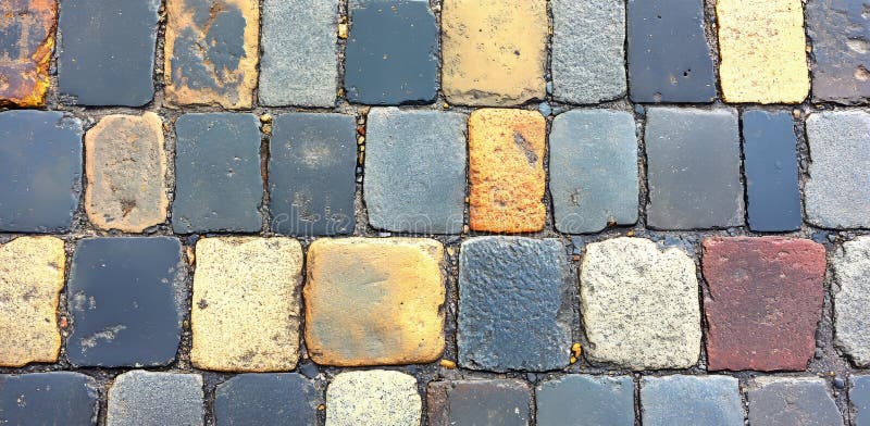 Seamless Pattern of Gray Brick and Square Stone Pavement Texture ...