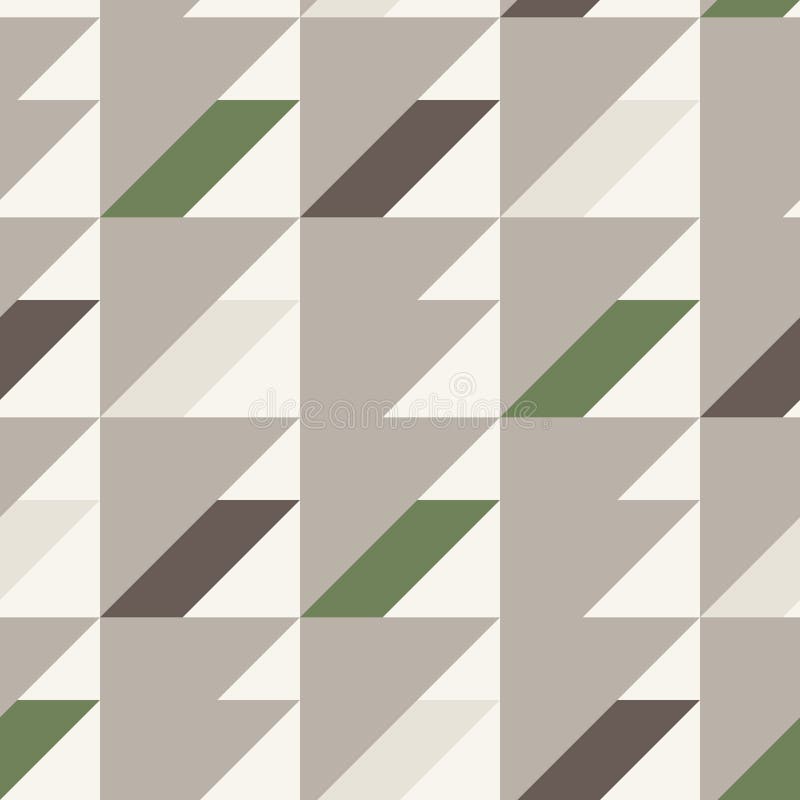 Seamless Pattern in Gray Brown White Green Colors. Geometrical Forms ...