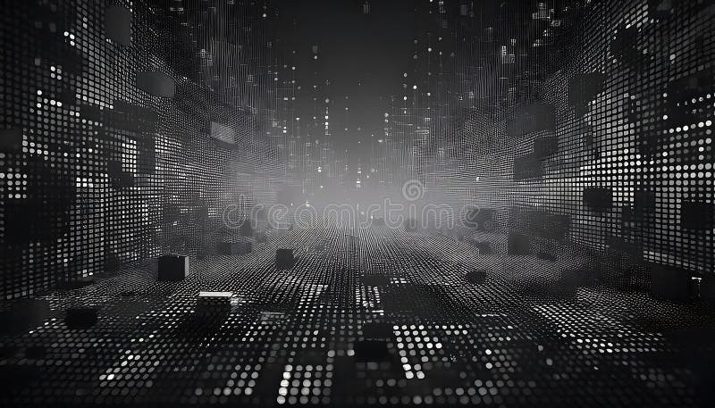 A Modern Digital Background of Seamless Gray Dots and Pixel Patterns ...