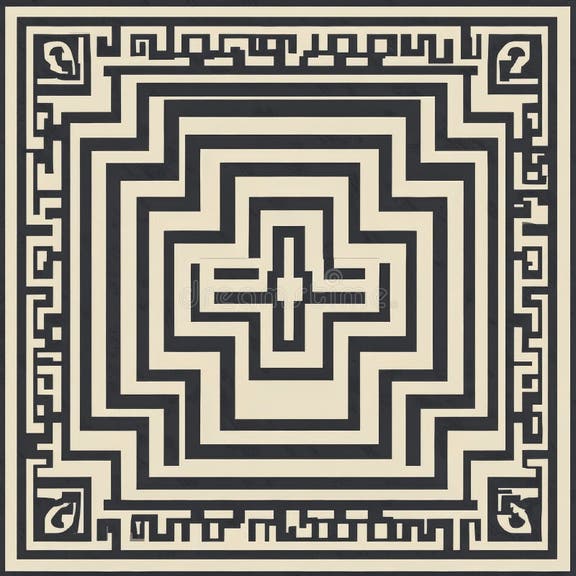 Seamless Pattern with Greek Key Meanders. Vector Illustration Stock ...