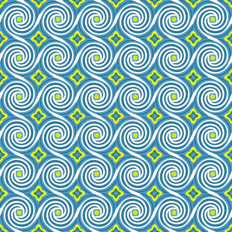 Seamless Pattern Greek Sea and the Waves Stock Illustration ...