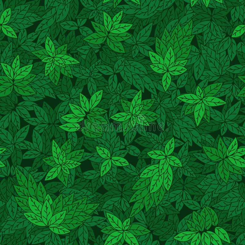 Green Spring Leaves Texture Seamless Pattern Stock Vector ...