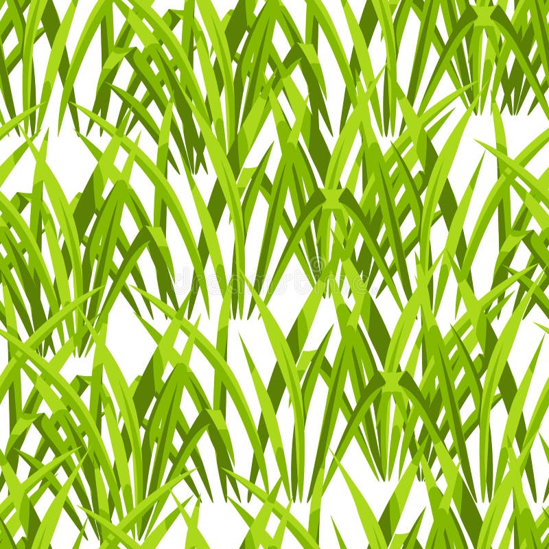 Seamless Pattern with Green Grass. Beautiful Decorative Summer Lawn ...