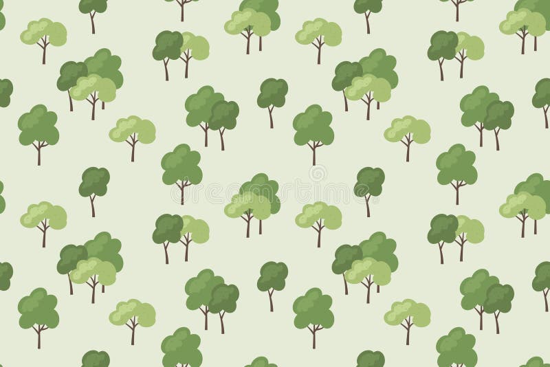 Seamless Pattern with Green Trees, Forest, Garden, Park Nature ...