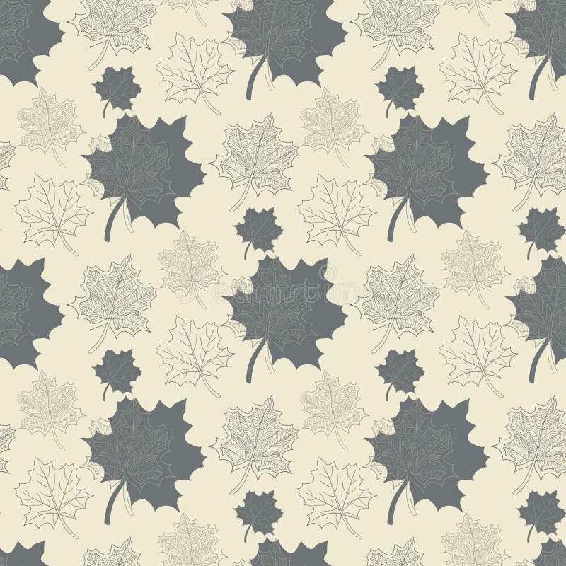 Seamless Pattern with Grey Leaf,abstract Leaf,leaf Stock Vector ...