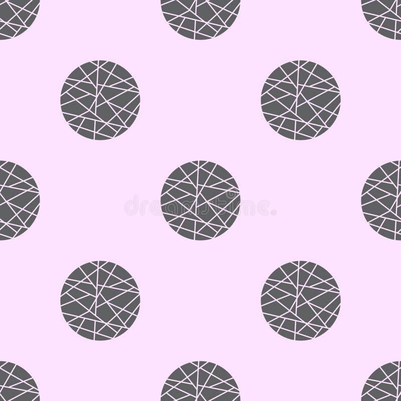 Seamless Pattern with Grey Mosaic Circles. Abstract Pink Background ...