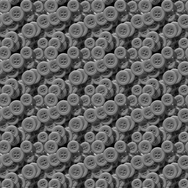 Seamless Pattern with Grey Sewing Buttons Stock Photo - Image of ...