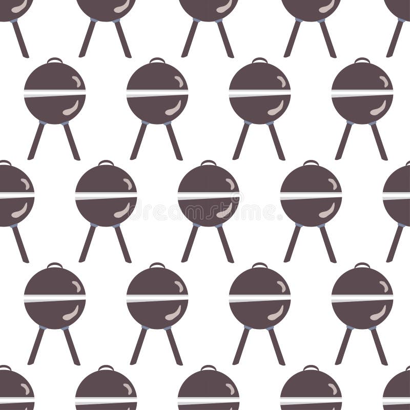 Seamless Pattern with Grill Stock Illustration - Illustration of ...
