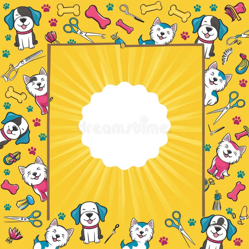 Seamless Pattern. Grooming for Animals. Pet Care. Flat Design Stock ...