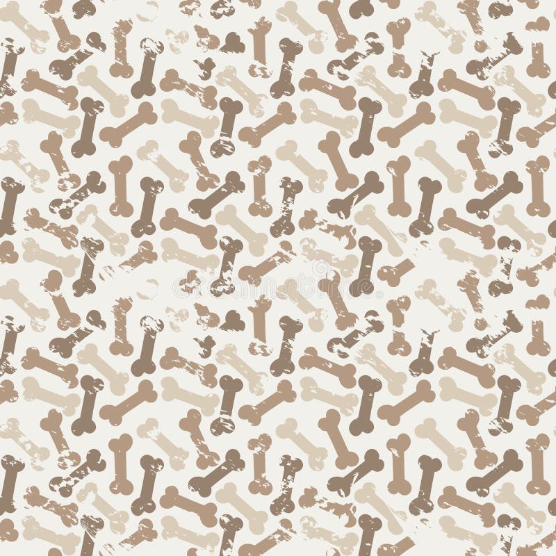 Seamless Pattern with Grunge Bone Stock Vector - Illustration of track ...