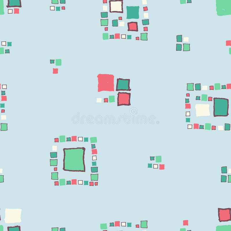 Seamless Pattern Grunge Cubes. Stock Vector - Illustration of cover ...