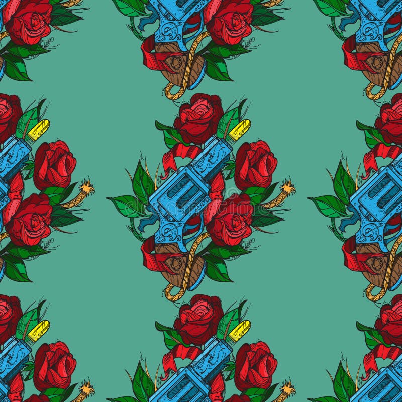 Gun Pattern Rose Texture Stock Illustrations – 22 Gun Pattern Rose ...