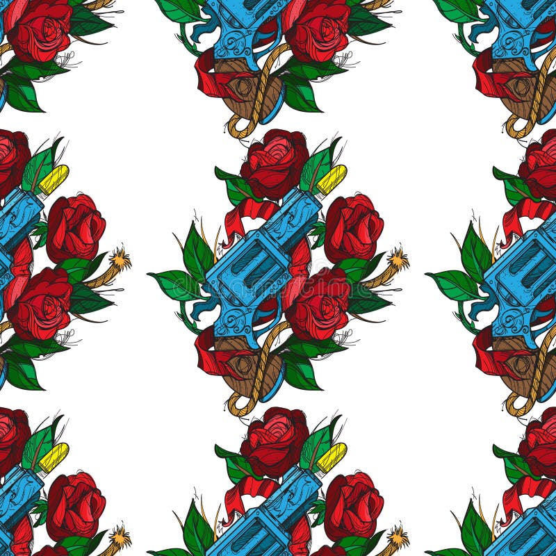 Gun Pattern Rose Texture Stock Illustrations – 22 Gun Pattern Rose ...