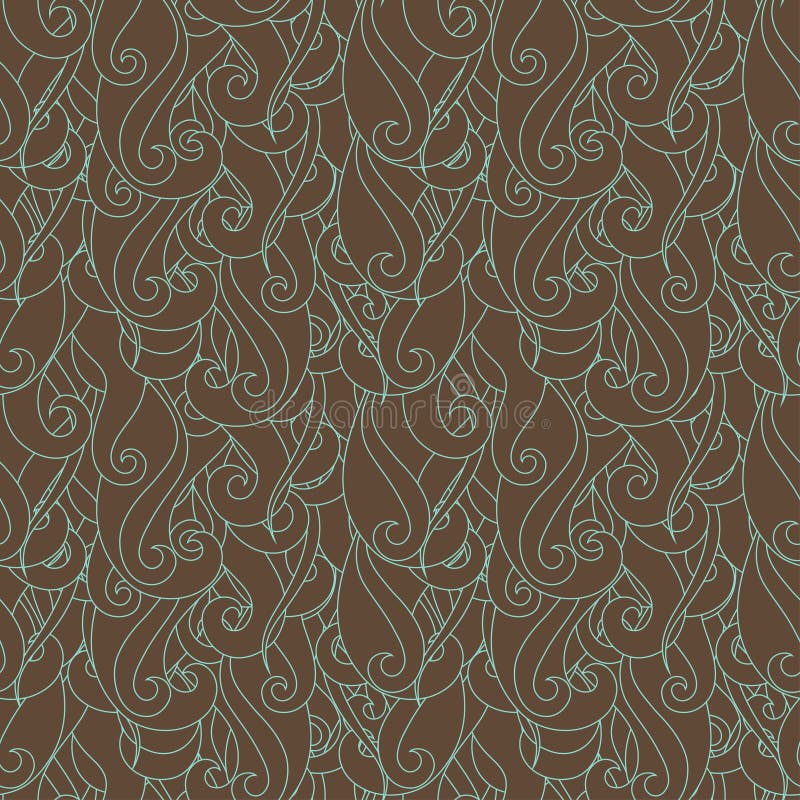 Seamless Pattern Hair Curls and Waves Stock Vector - Illustration of ...