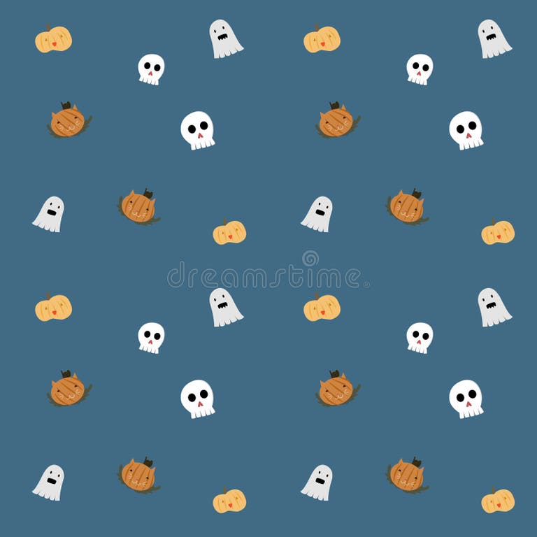 The Seamless Pattern of Hallooween Stock Vector - Illustration of ...