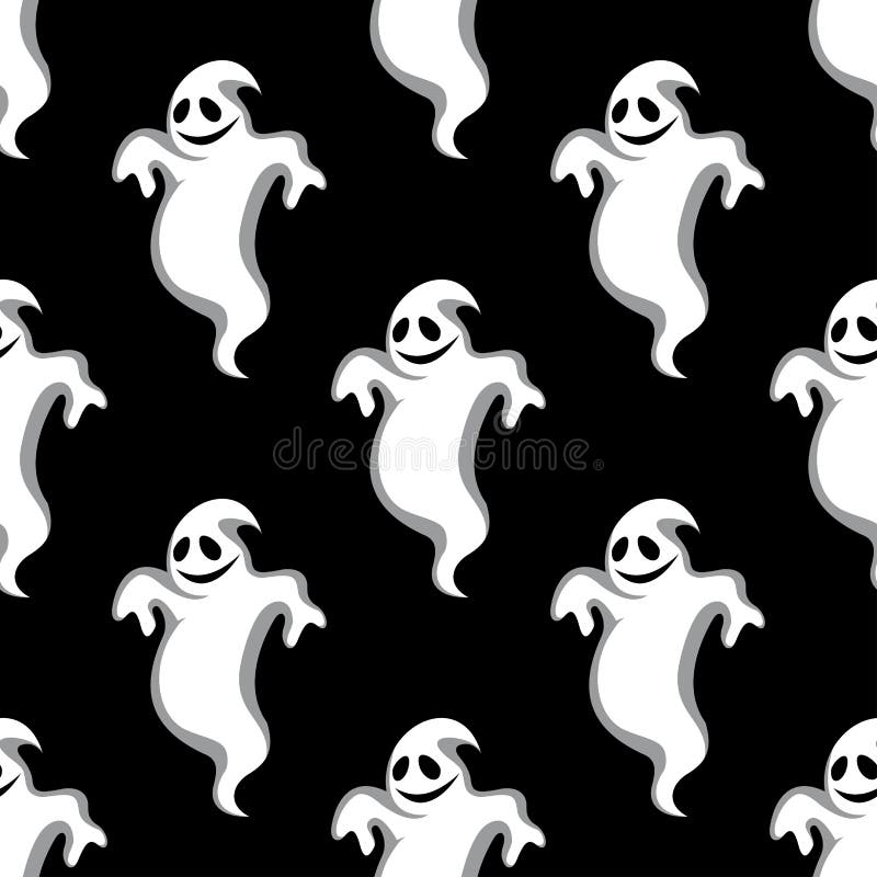 Pattern Black Ghosts Stock Illustrations – 2,020 Pattern Black Ghosts ...