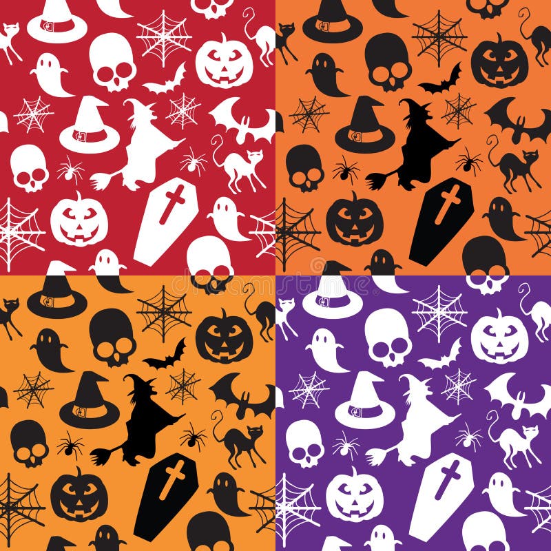 Seamless pattern halloween stock vector. Illustration of festivity ...