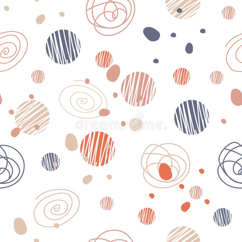 Seamless Pattern with Hand-drawn Abstract Shape Stock Vector ...