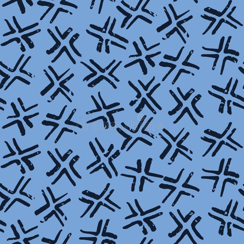 Seamless Pattern. Hand Drawn Broken Cross Dot Shape Background Stock ...