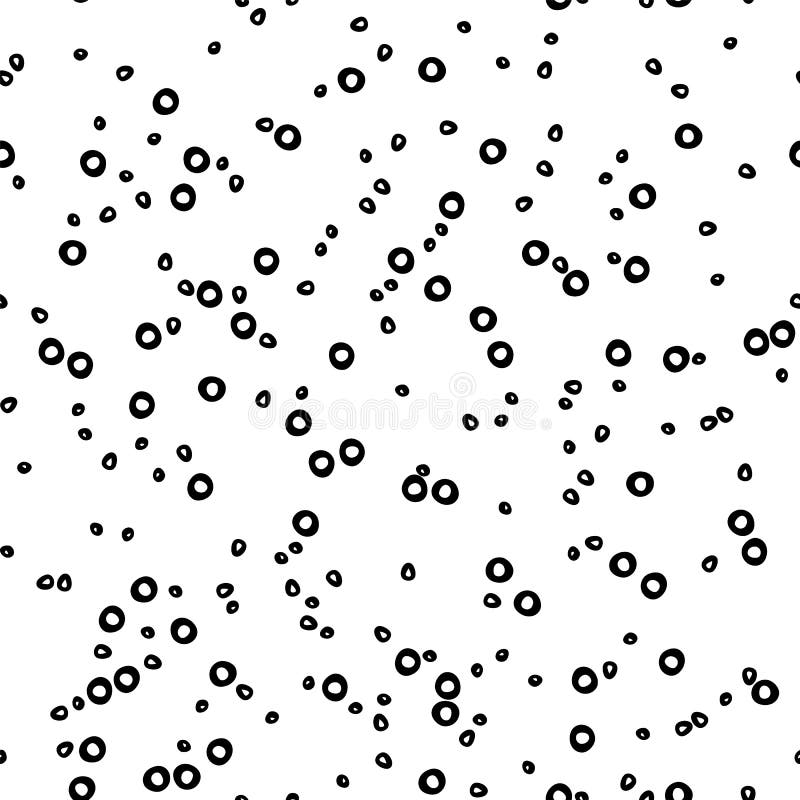 Seamless Pattern with Hand Drawn Circles. Doodle Style Vector ...