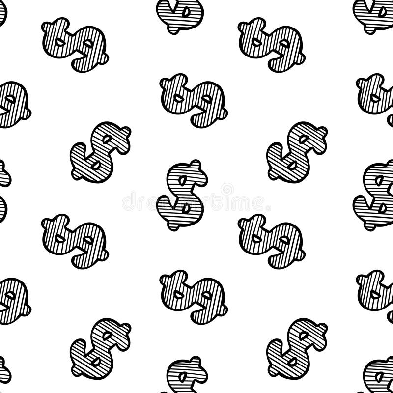 Seamless Pattern of Colorful Hand Drawn Doodle Symbols and Numbers ...