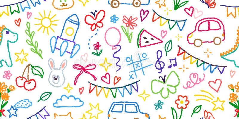 Drawn Arrow Icon Seamless Pattern Background Stock Illustrations ...