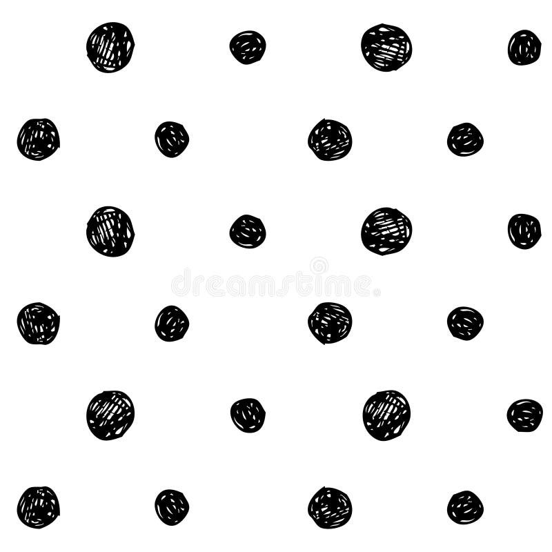 Seamless Pattern with Hand Drawn Dots Stock Vector - Illustration of ...