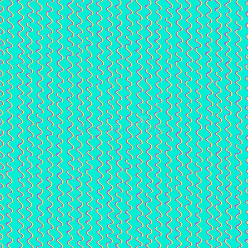 Seamless Pattern with Hand Drawn Futuristic Bright Curved and Rounded ...