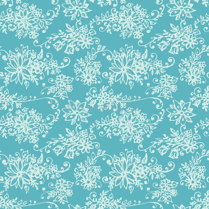 Seamless Pattern with Hand Drawn Leaves and Branches. Stock Vector ... Seamless Pattern with Hand Drawn Leaves and Branches. Stock Vector ...
