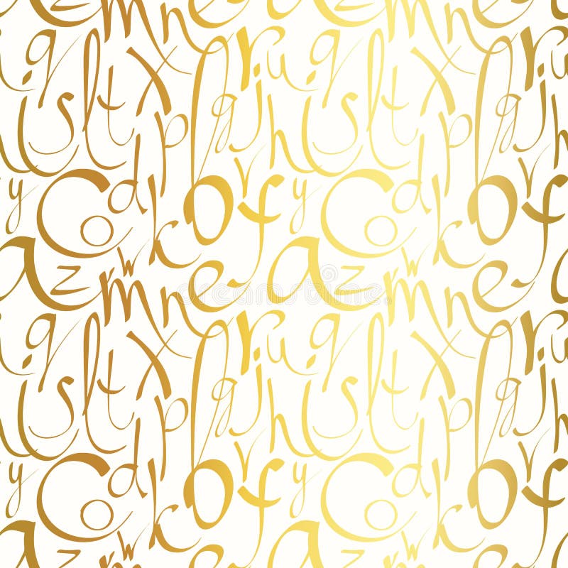 Seamless Pattern with Hand Drawn Letters Stock Vector - Illustration of ...
