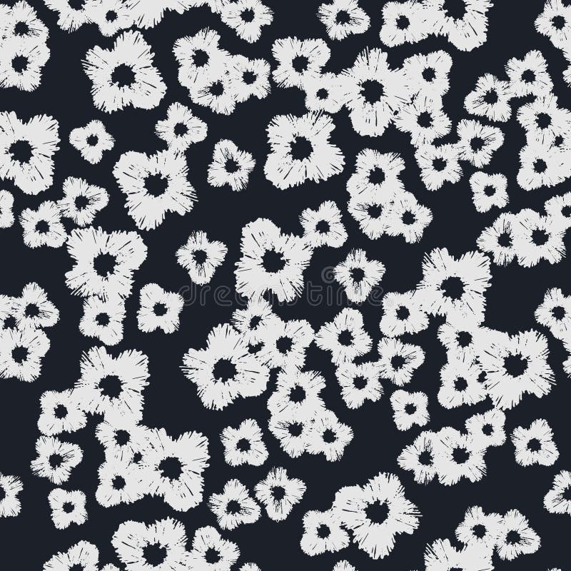 Seamless Pattern with Hand Drawn Meadow Flowers in Ditzy Style for ...