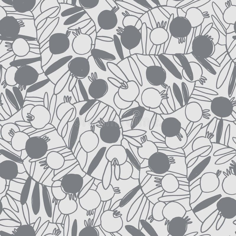 Seamless Pattern with Hand Drawn Meadow Flowers in Ditzy Style for ...