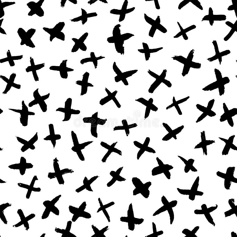 Seamless Pattern with Hand Drawn Rough Shapes Stock Vector ...