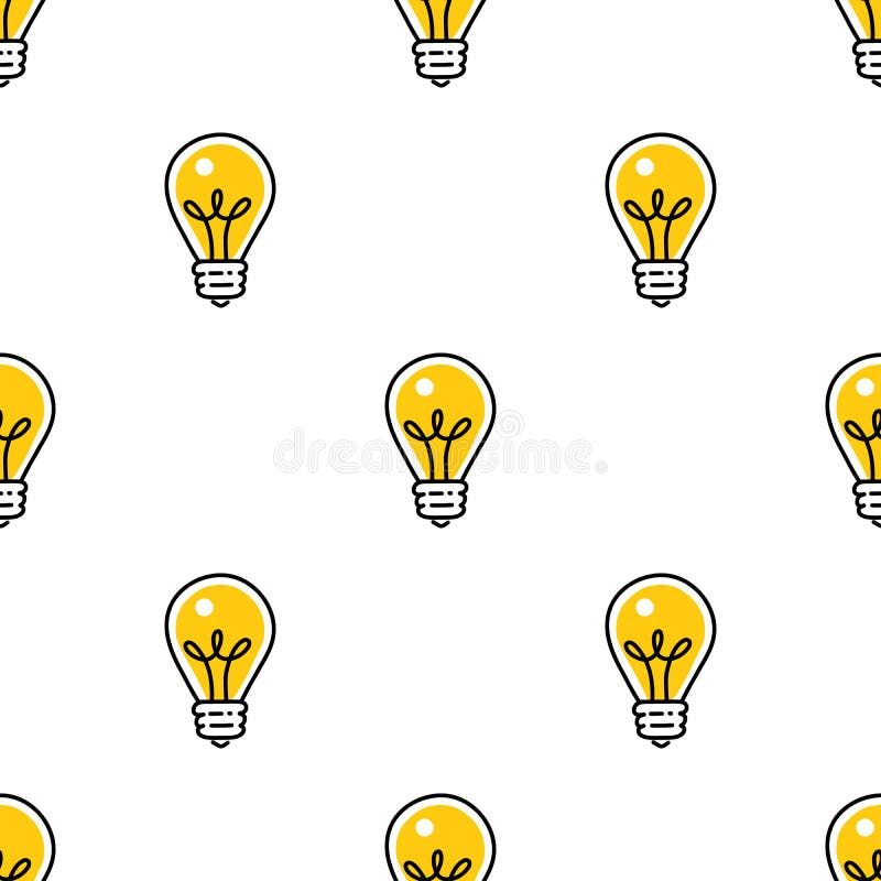 Yellow Lightbulb Pattern Stock Illustrations – 1,479 Yellow Lightbulb ...