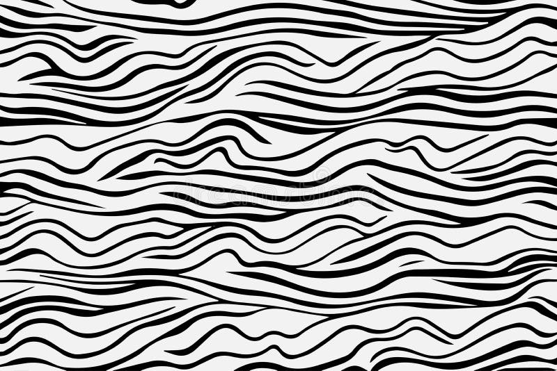 Seamless Pattern with Hand Drawn Wavy Lines, Editable EPS Vector Format ...