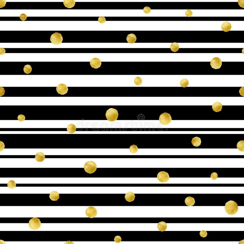 Seamless Pattern with Hand Painted Gold Circles. Gold Polka Dot Pattern ...