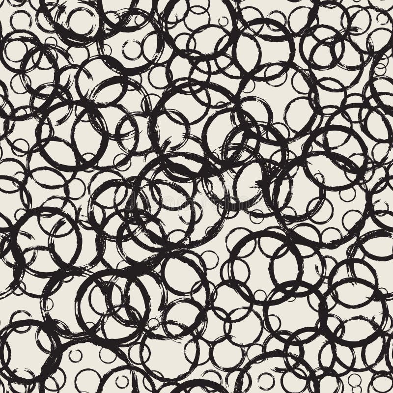 Seamless Pattern with Hand Painted Ink Circles Stock Vector ...