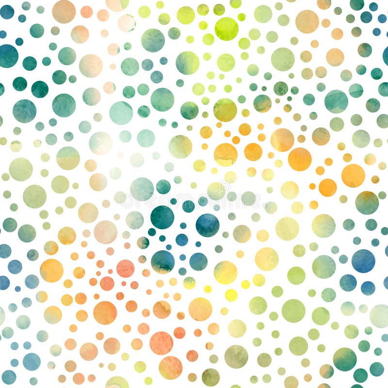 Seamless Pattern with Hand Painted Polka Dots Stock Vector ...