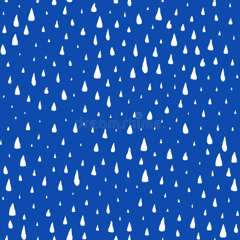 Seamless Pattern with Hand Painted Rain Drops Stock Vector ...