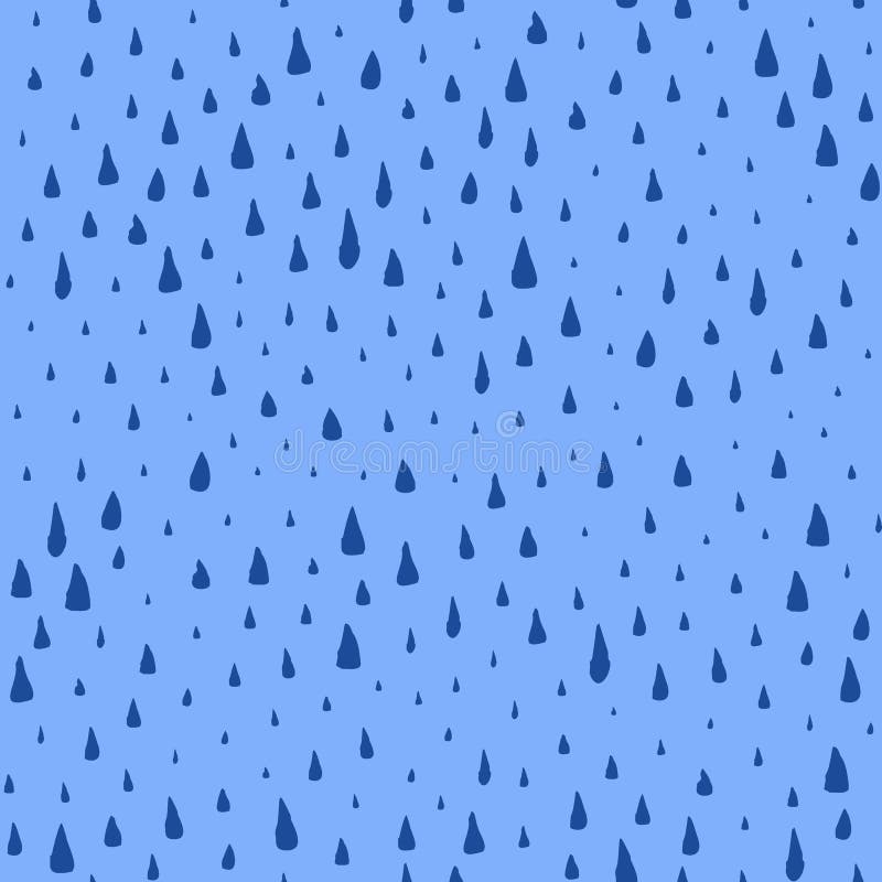 Seamless RAIN Pattern Hand Painted with Ink Brush Strokes Stock Vector ...